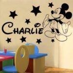 Personalised Micky Mouse Name Wall Decal – Dazzling Decals and Designs