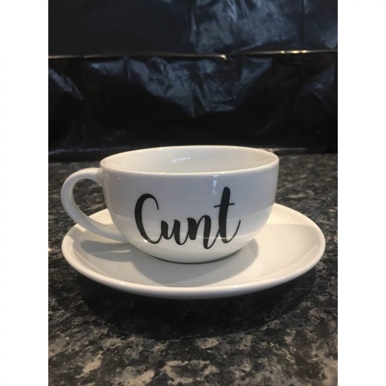 Inappropriate Tea Cup and Tea Pot Set – Dazzling Decals and Designs