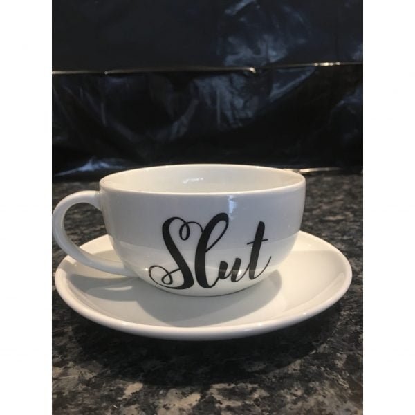 Inappropriate Tea Cup and Tea Pot Set - Dazzling Decals and Designs