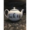 Inappropriate Tea Cup and Tea Pot Set - Dazzling Decals and Designs