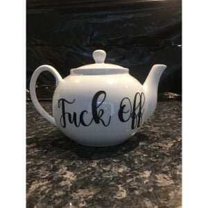 Inappropriate Tea Cup and Tea Pot Set – Dazzling Decals and Designs