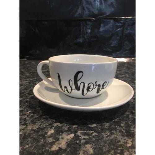 Inappropriate Tea Cup and Tea Pot Set – Dazzling Decals and Designs