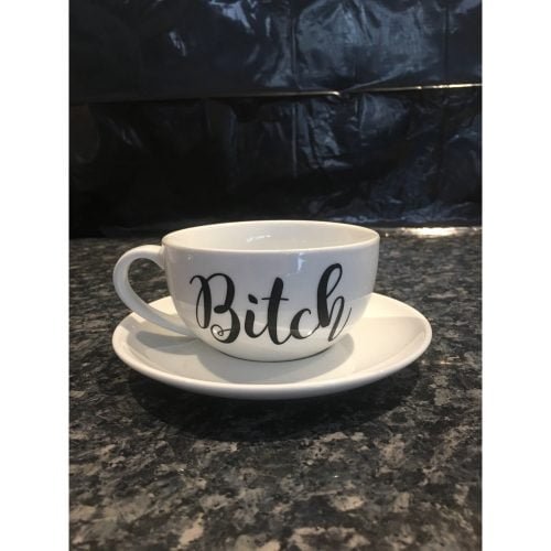 Inappropriate Tea Cup and Tea Pot Set - Dazzling Decals and Designs