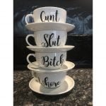 Inappropriate Tea Cup and Tea Pot Set – Dazzling Decals and Designs